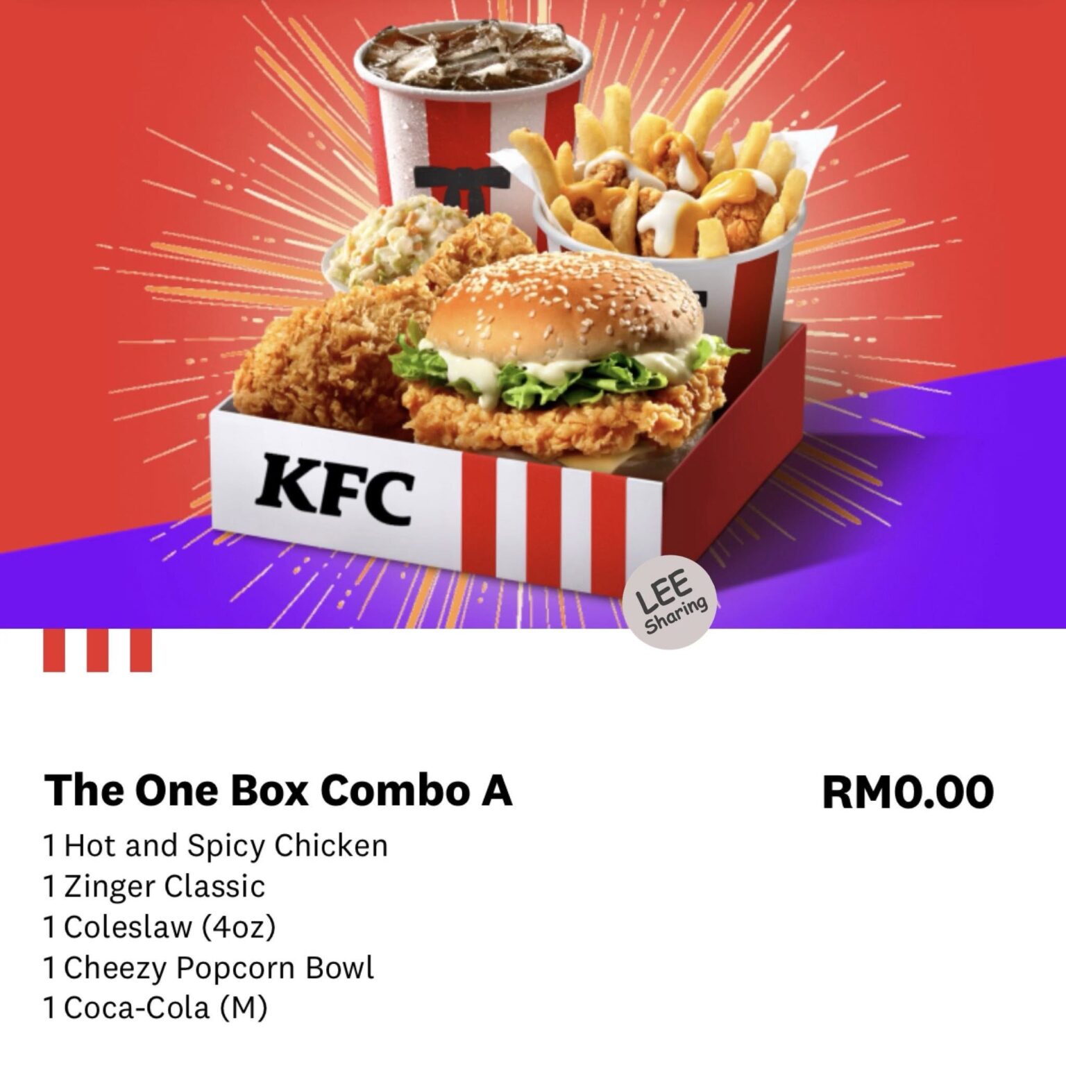 KFC 免费送One Box 套餐！优惠至11月7日，每日更新！ – LEESHARING