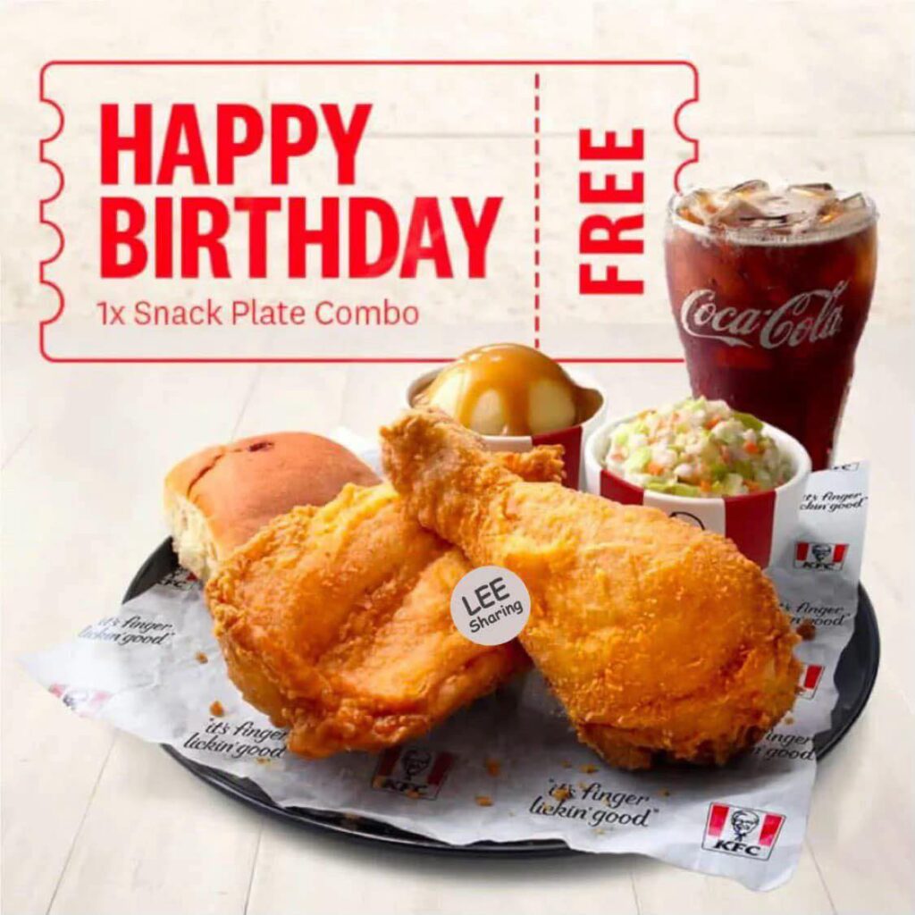 12月份寿星可免费获得KFC Snack Plate 套餐！记得领取！ – LEESHARING